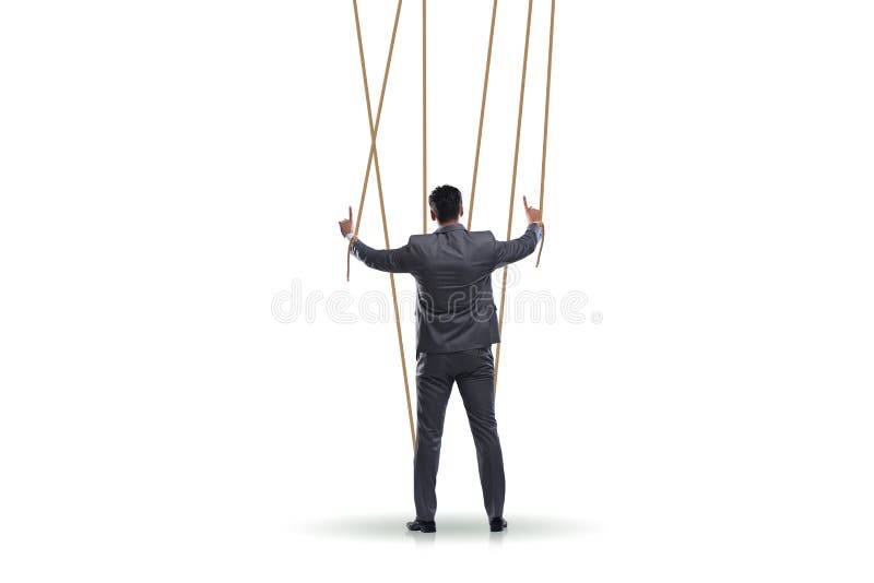 Businessman Puppet Being Manipulated by Ropes Stock Image - Image of ...