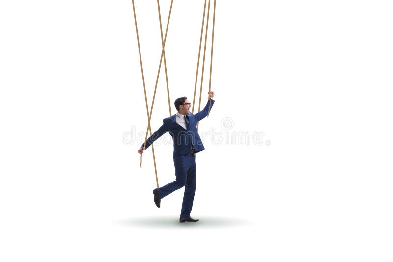 Businessman Puppet Being Manipulated by Ropes Stock Image - Image of ...