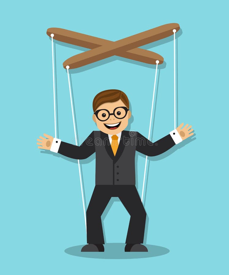 Businessman puppet stock vector. Illustration of motivation - 70405303