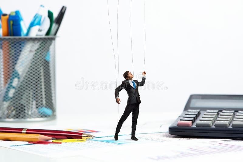 Two puppet businessman stock photo. Image of emotion - 39396610