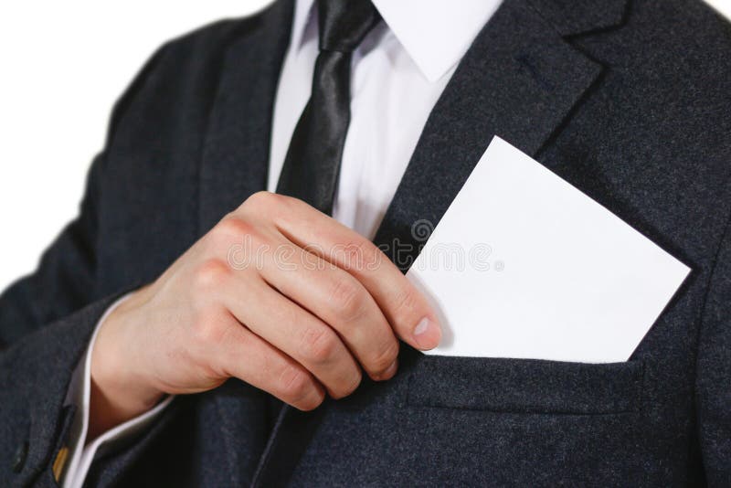 Businessman Putting Paper in Suit Pocket Closeup. Showing Blank Stock ... Businessman Putting Paper in Suit Pocket Closeup. Showing Blank Stock ...