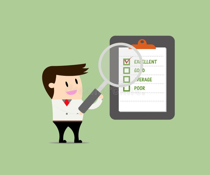 Businessman Quality Checklist Stock Vector - Illustration of design ...