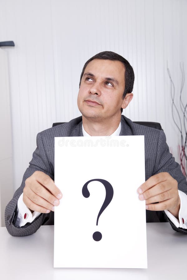 Businessman question stock photo. Image of anxiety, adult - 16111156