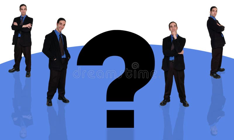 Question mark man stock illustration. Illustration of business - 2533303