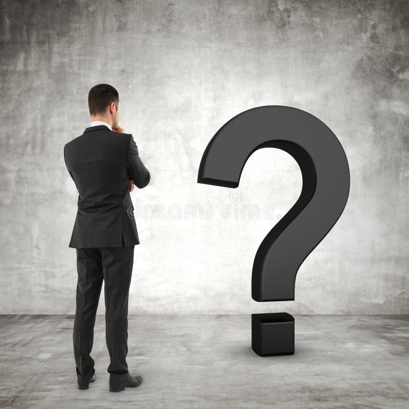 Businessman and Question Mark Stock Image - Image of answer, doubt ...