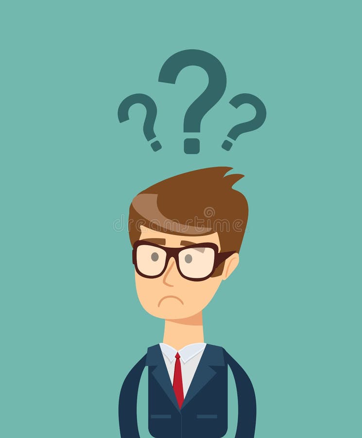 Businessman with Question Mark Over His Head, Stock Vector ...