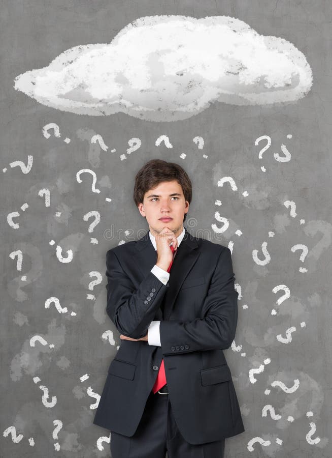 Businessman and Question Mark Stock Photo - Image of income, search ...