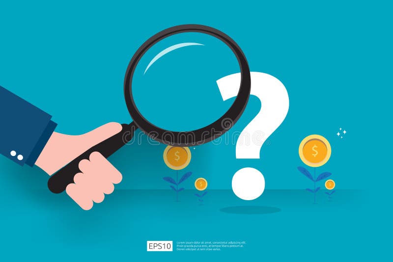 Businessman and Question Mark Vector Illustration. Business Dilemma ...