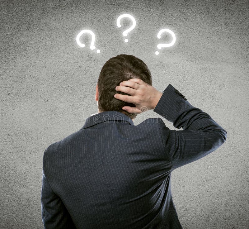 Businessman question stock image. Image of mark, help - 49136019
