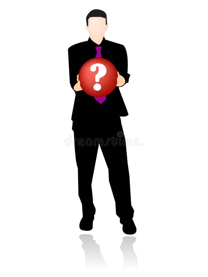 Businessman with Question Symbol Stock Vector - Illustration of ...