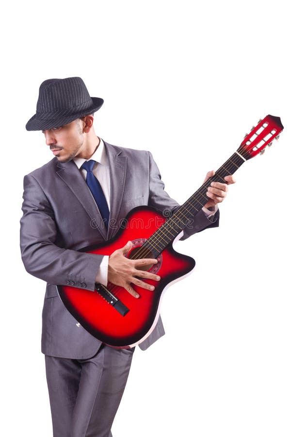 Businessman quitar player stock image. Image of adult - 31601269