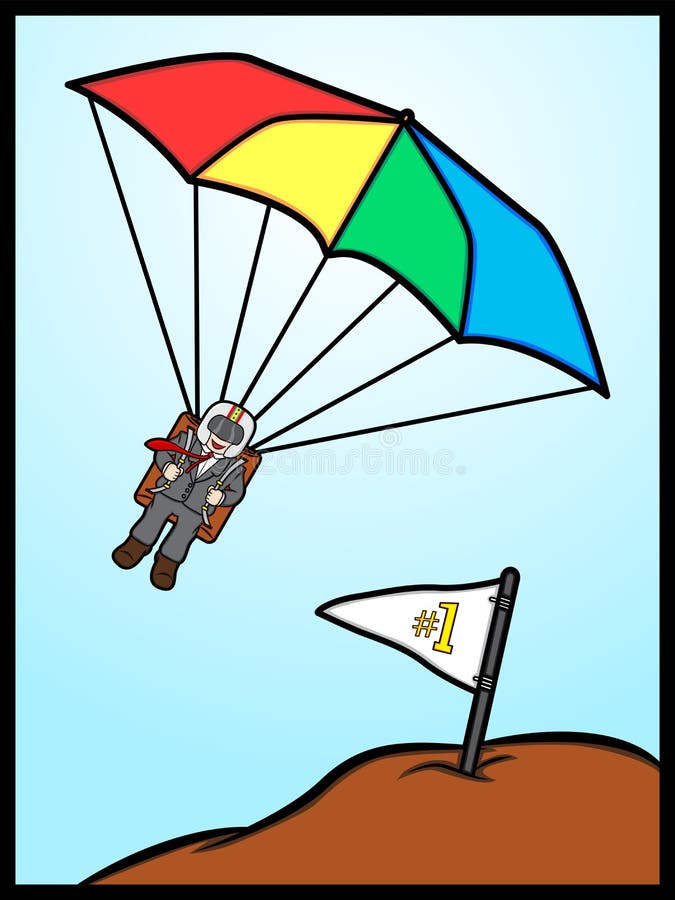 Businessman Reach the Target Stock Vector - Illustration of comic ...