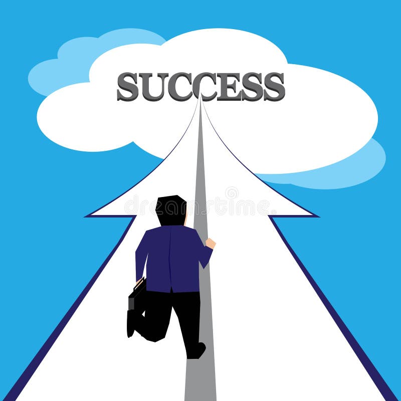 Businessman Reaching Success Stock Vector - Illustration of growth ...