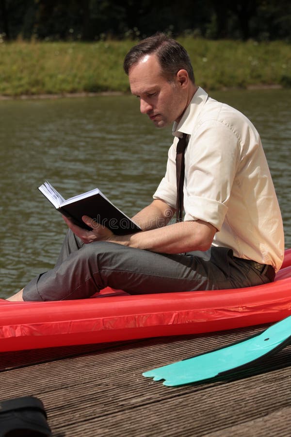 Businessman Reading His Notes Stock Photo - Image of outdoor, planner ...