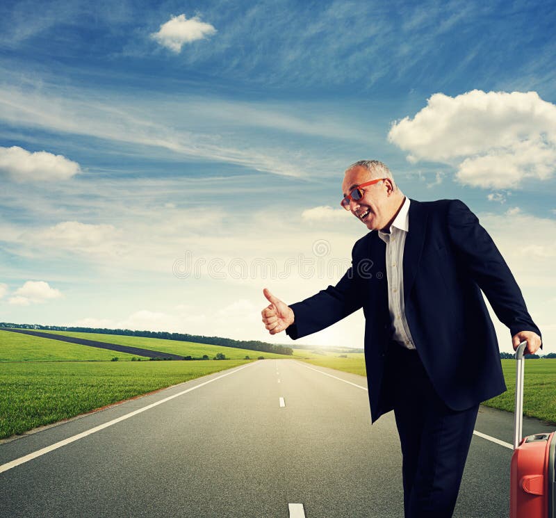 Businessman Ready for Vacation Stock Image - Image of adventure, smile ...
