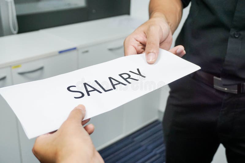 Businessman Receive Salary from Boss Stock Photo - Image of human, goal ...