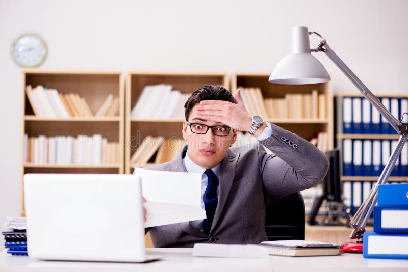 The Businessman Receiving Letter Envelope in Office Stock Photo - Image ...