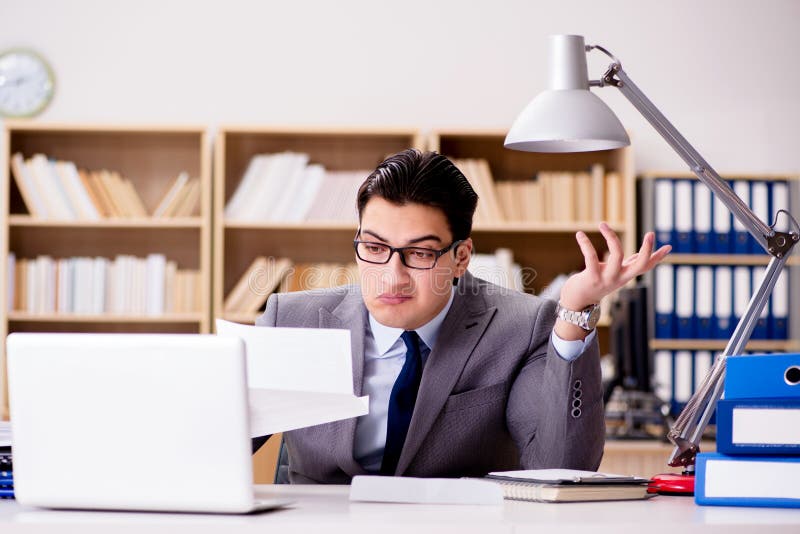 The Businessman Receiving Letter Envelope in Office Stock Photo - Image ...