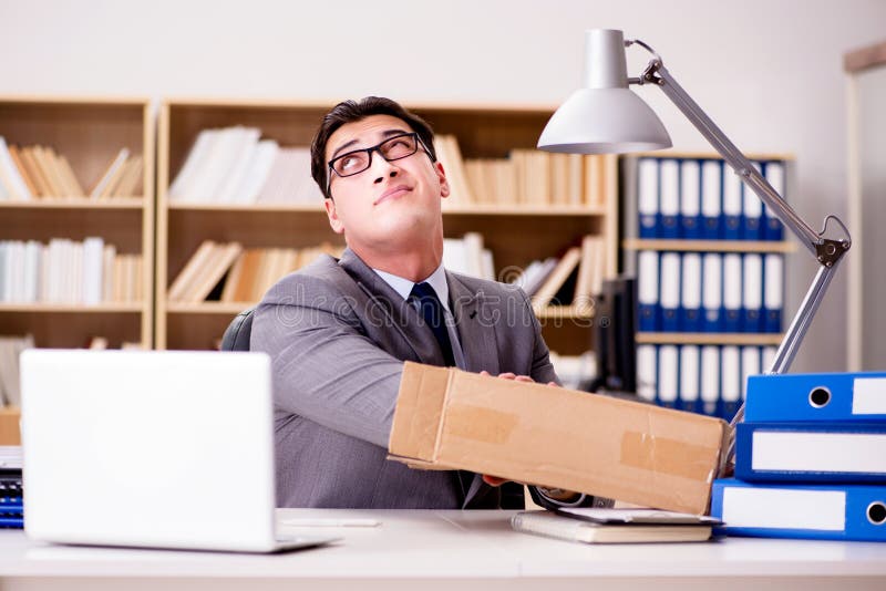 The Businessman Receiving Parcel in Office Stock Photo - Image of ...