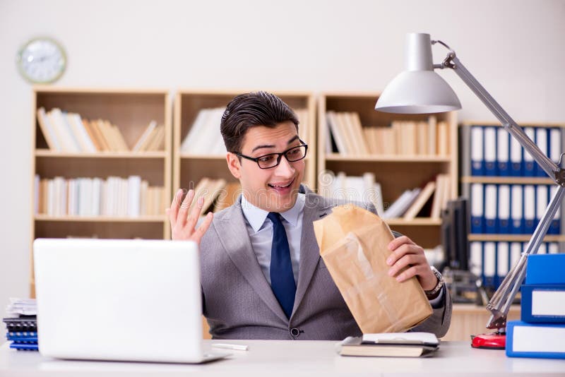 The Businessman Receiving Parcel in the Office Stock Photo - Image of ...