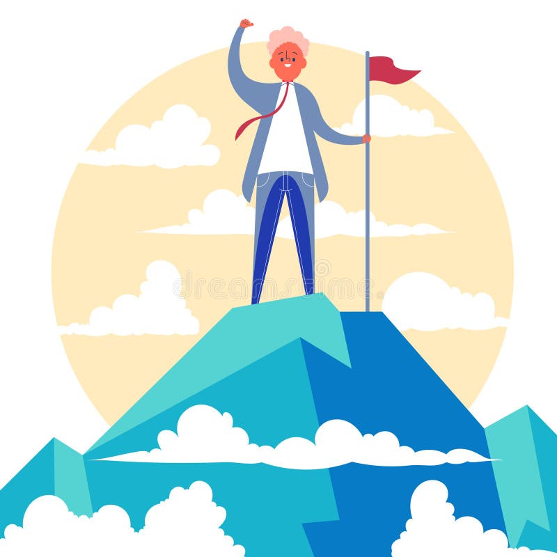 A flag of success stock illustration. Illustration of success - 26071530