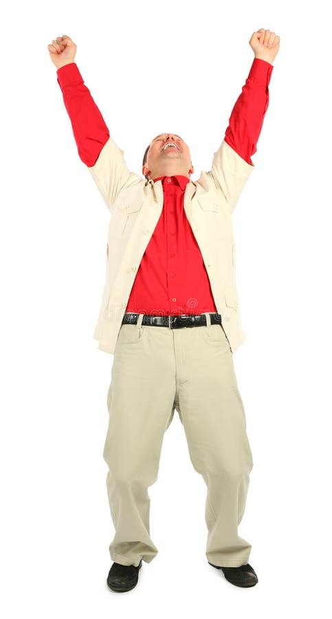 Businessman with Rised Finger. Idea Gesture Stock Image - Image of ...