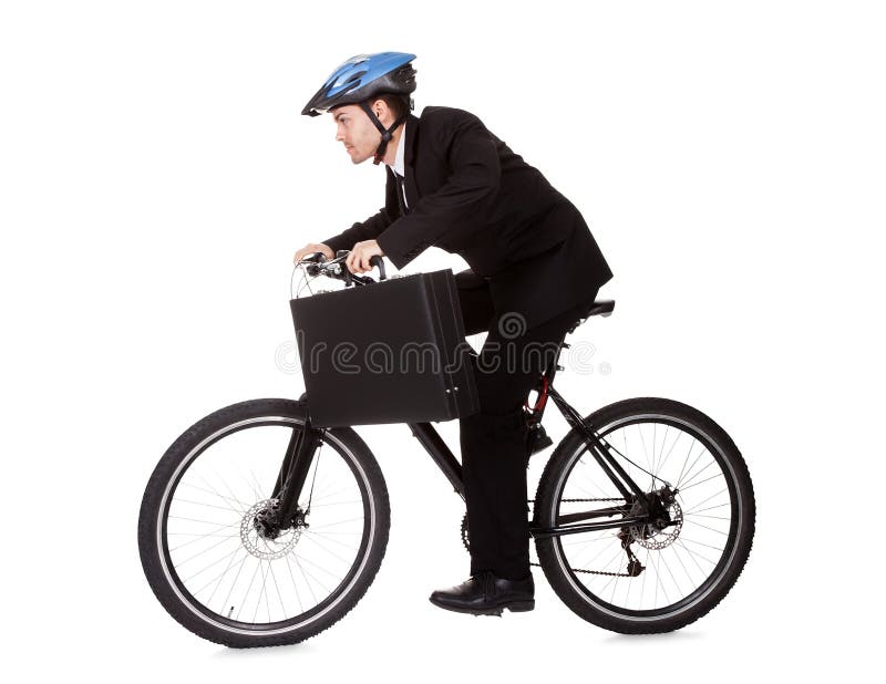 Businessman Riding a Bicycle Stock Image - Image of cyclist, exercise ...