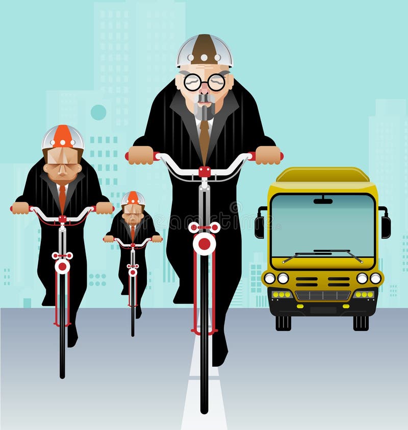 Businessman Riding Bicycle To Work Vector Stock Vector - Illustration ...