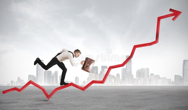 Businessman Rises Statistics Stock Image - Image of growth, graph: 30973307