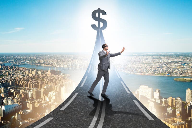 Businessman on the Road To Wealth Stock Photo - Image of path, banking ...
