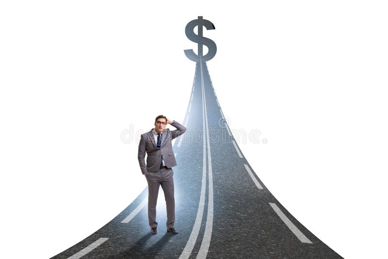 Businessman on the Road To Wealth Stock Photo - Image of path, banking ...