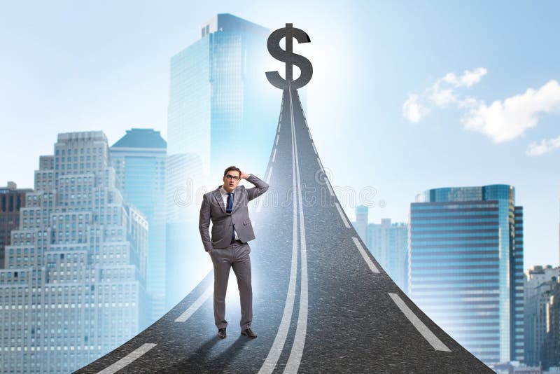 Businessman on the Road To Wealth Stock Photo - Image of profit ...
