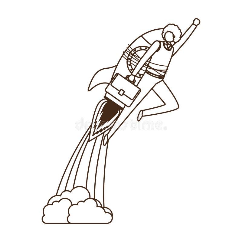 Businessman with Rocket Avatar Character Stock Vector - Illustration of ...