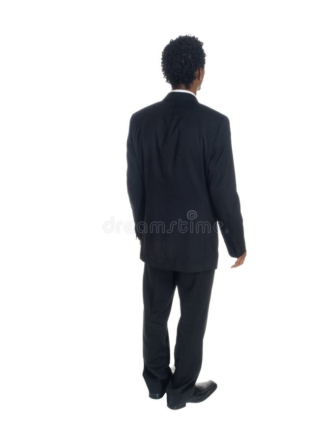 Back View of Young Businessman Stock Photo - Image of back, serious ...