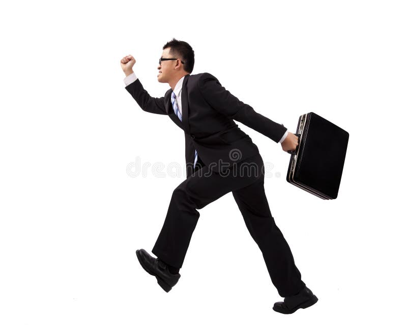 Businessman Running Jump stock image. Image of active - 26161377