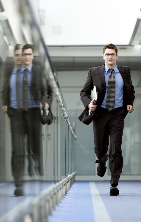 Businessman running stock photo. Image of dressed, people - 5250524