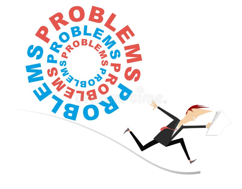 Businessman - Problem Concept Stock Vector - Illustration of panic ...