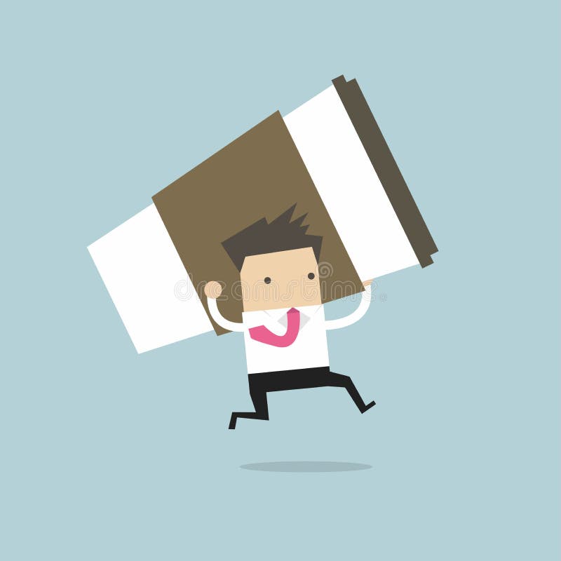 Businessman Running with Big Cup of Coffee. Coffee Break Stock Vector ... Businessman Running with Big Cup of Coffee. Coffee Break Stock Vector ...