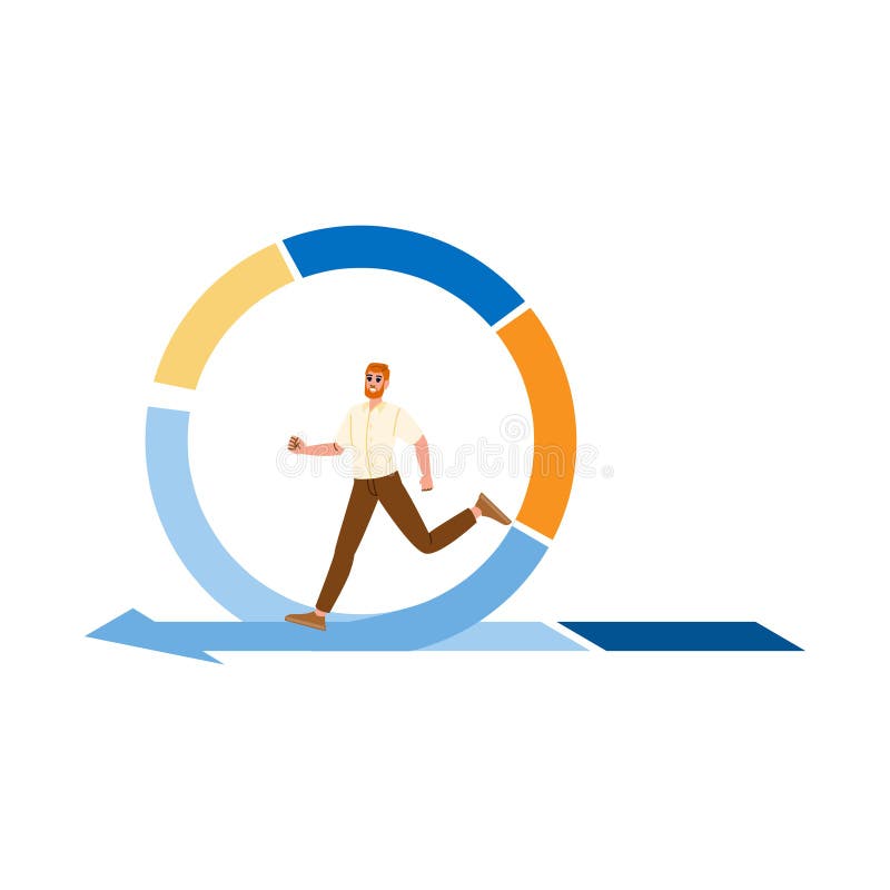 Businessman Running in Circle Representing Agile Development Process ...