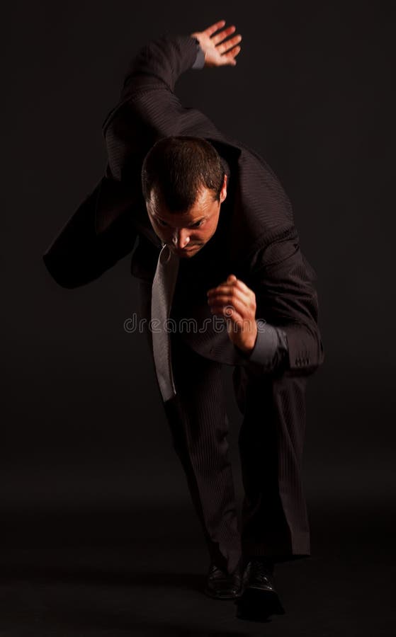 Businessman, Running Forward Stock Image - Image of race, caucasian ...