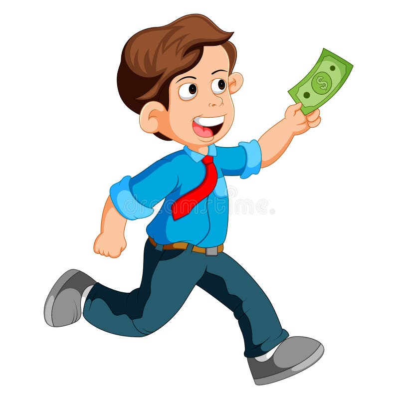 Running after money stock vector. Illustration of bill - 31472352