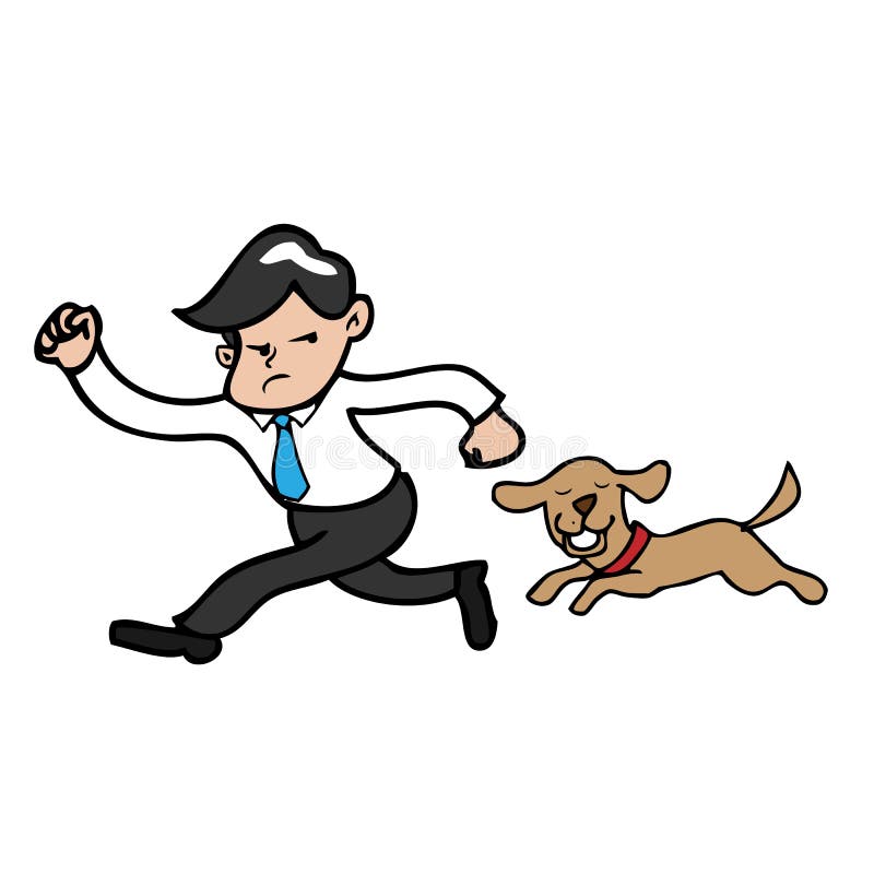 Dog Chasing Man Stock Illustrations – 96 Dog Chasing Man Stock ...