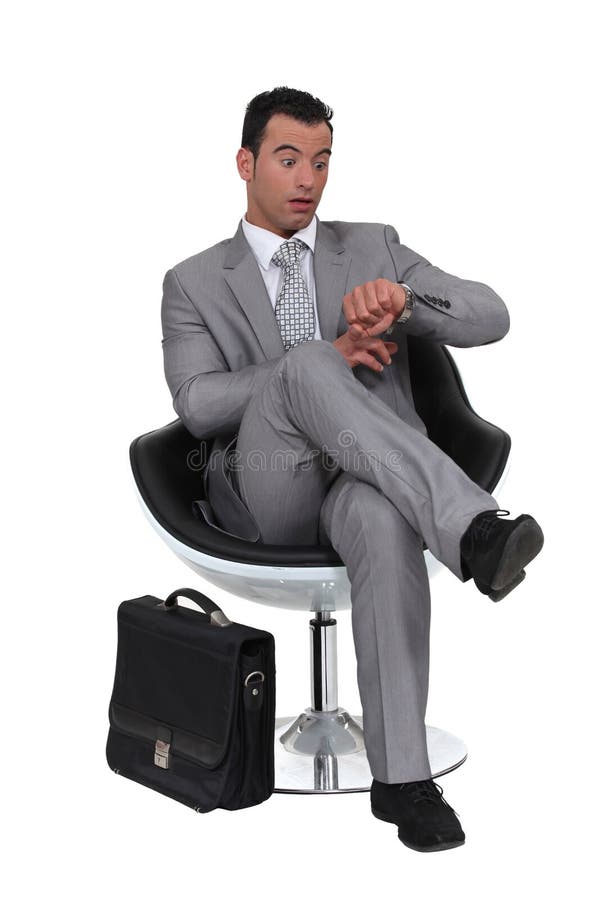 Businessman running late stock photo. Image of travel - 27193330