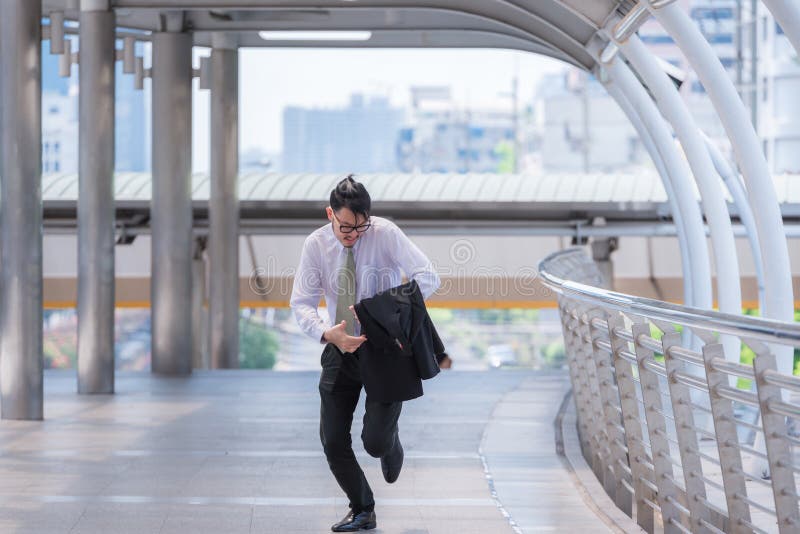 Businessman Running Late for Work Stock Photo - Image of competitive ...