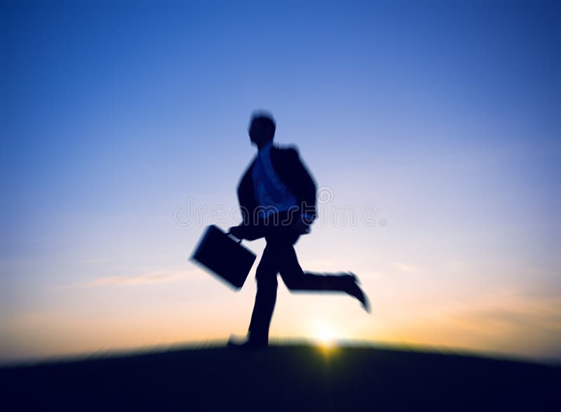 Businessman Running Rush Hour Concept Stock Image - Image of missed ...