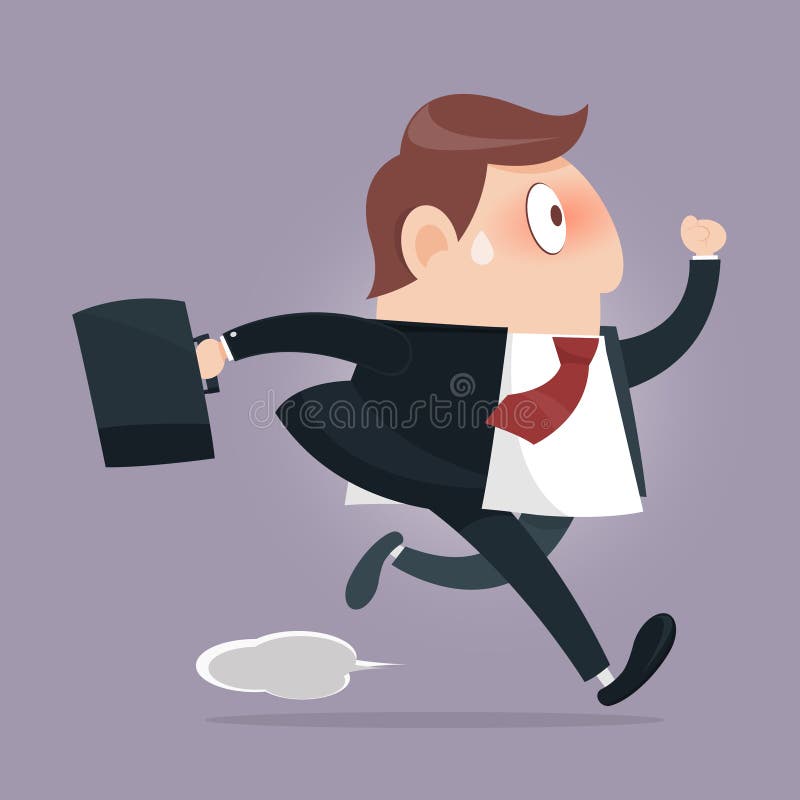 Businessman running stock illustration. Illustration of fast - 49175523