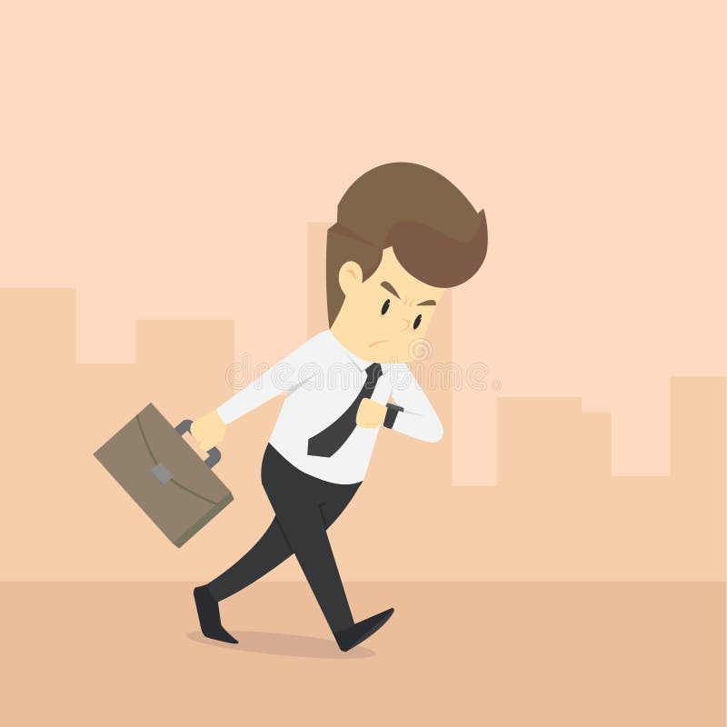 Rushed stock vector. Illustration of panic, businessman - 47263351