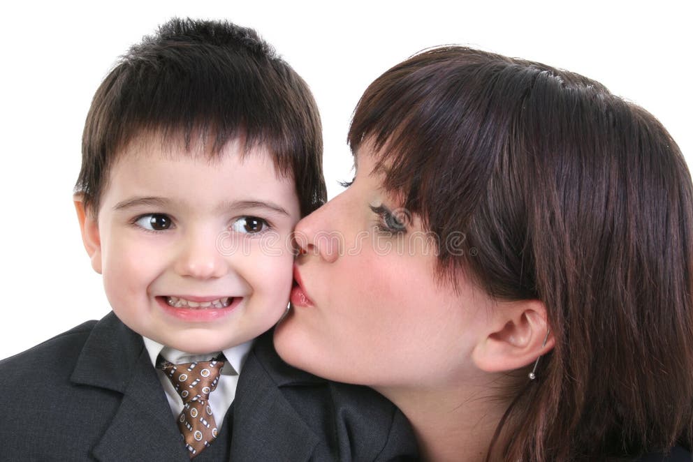 Businessman s First Kiss stock image. Image of child, businessmen - 291259