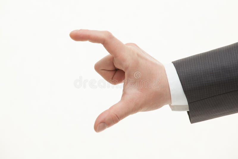Businessman S Hand Showing Big Size Stock Photo - Image of hand ...