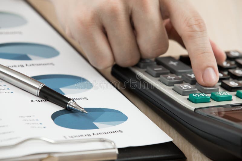 Businessman S Hand Showing Financial Report Stock Image - Image of hand ...